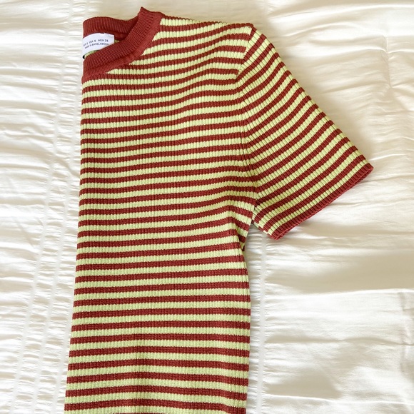Zara | Tops | Zara Striped Ribbed Top | Poshmark